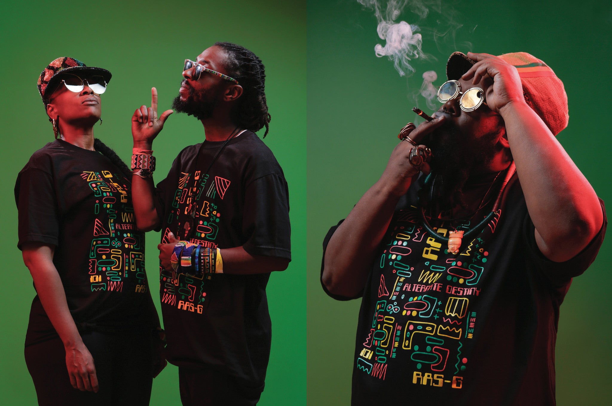 RAS G & THE AFRIKAN SPACE PROGRAM “ALTERNATE DESTINY” T-SHIRT W/MIX CD – 101 Apparel